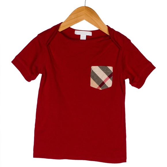Burberry | Shirts & Tops | Burberry Checkered Pocket Tee | Poshmark